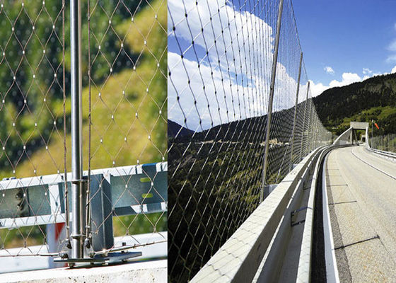 Flexible Safety 316 Stainless Steel Cable Netting With Ferrule 2.0 Mm Wire