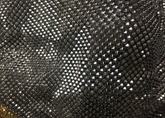 Elegant Sequin Mesh Fabric , Aluminum Flakes Connection Metal Mesh Fabric