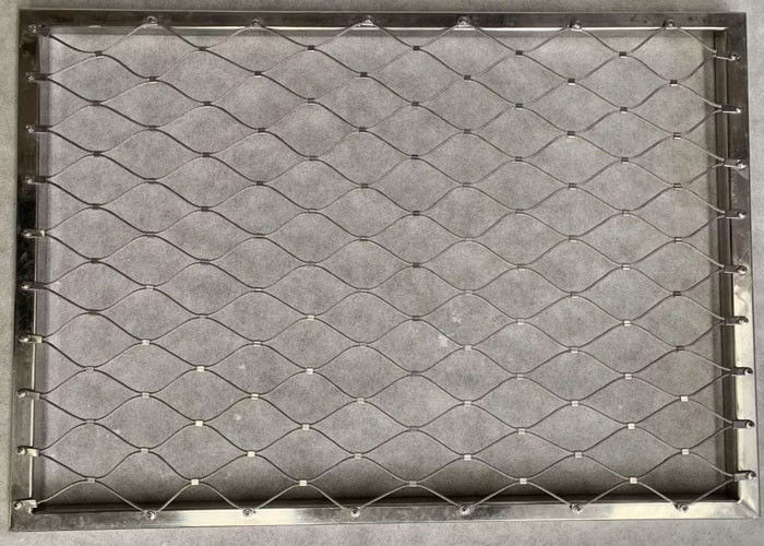 0.5-30meter Cable Rope Mesh With Frame Non Rusting Fall Prevention 2.0 ...