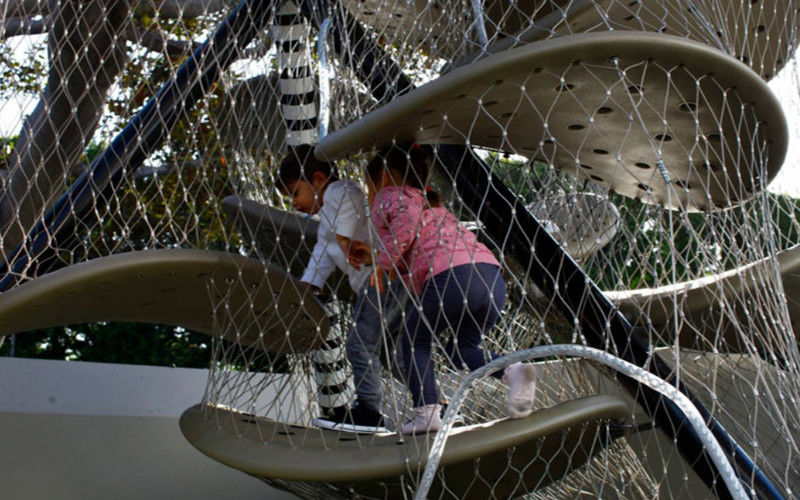 playground netting with flexible stainless steel rope mesh anti-rust ...