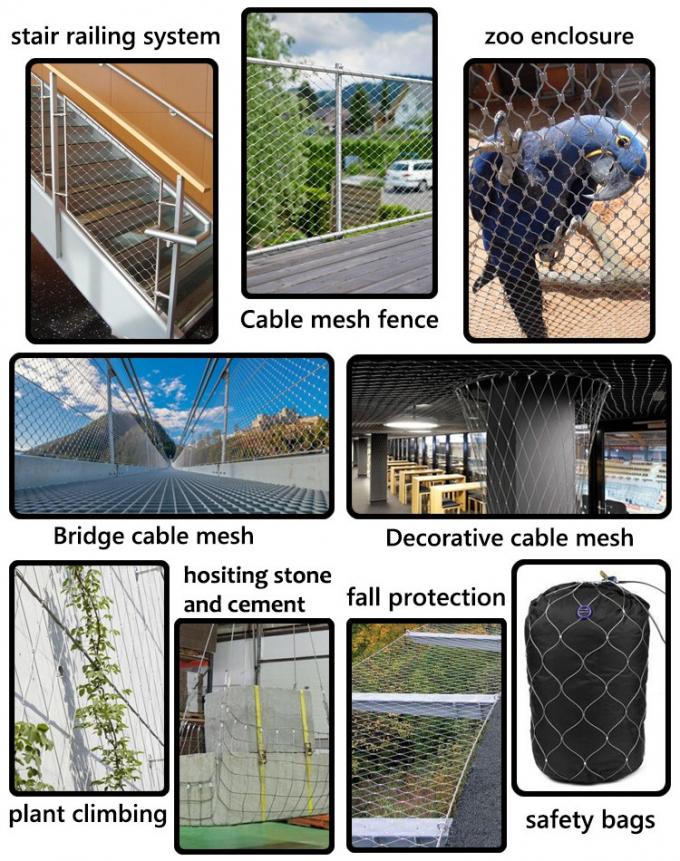 X Tend Wire Rope Mesh Webnet , Stainless Steel Wire Rope Net Decoration