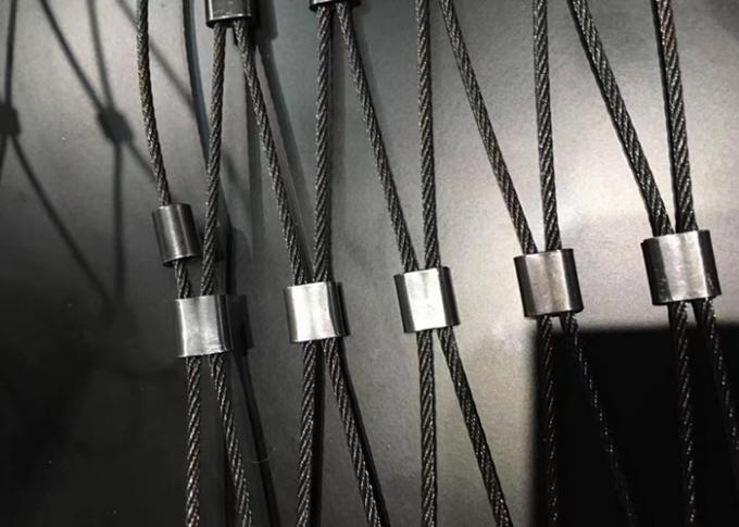 Flexible Ferruled Wire Rope Mesh , 316 Grade Stainless Steel Cable Mesh