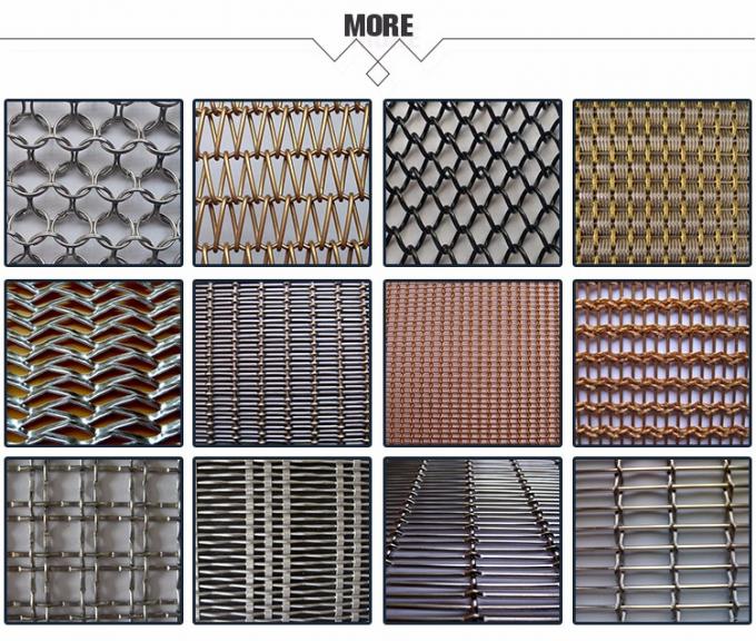 Stainless Steel Decorative Wire Mesh Woven Curtain Wall Facade CE Approved