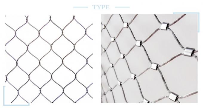 Stainless Steel Wire Rope Mesh Safety Net - Ferruled Style