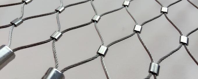 Stainless Steel Wire Rope Mesh Safety Net - Ferruled Style