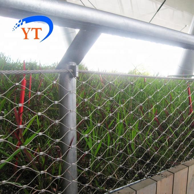 Ferrule Style Flexible Stainless Steel Wire Rope Net For Balustrades