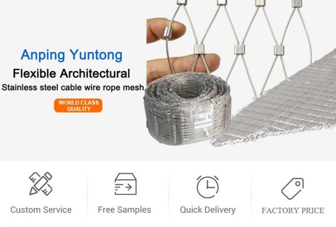 Transparent Inox Flexible Stainless Steel Cable Netting 2.4mm