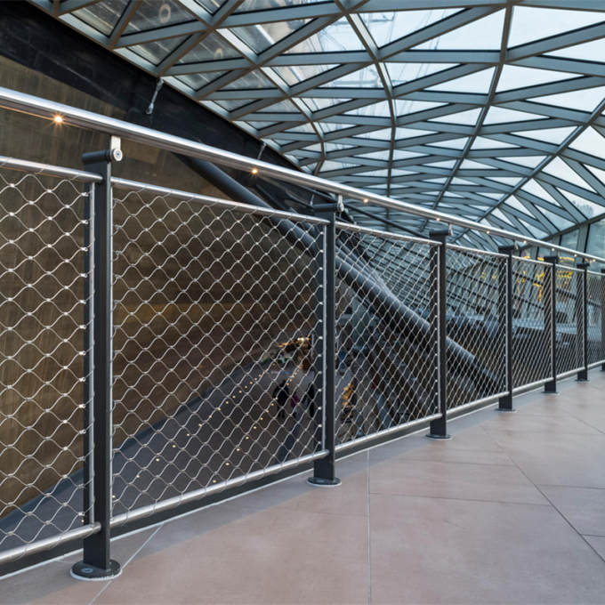 Non Rusting Steel Cable Mesh Balustrade Fencing Handrail Infill
