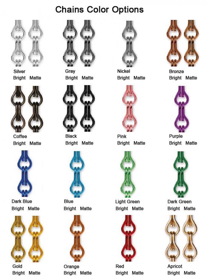 Aluminum Kitchen Decoration Chain Link Curtain With Pattern