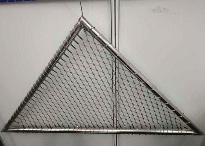 SUS 316 Stainless Steel Wire Rope Mesh Fencing 2.0mm Weather Proof