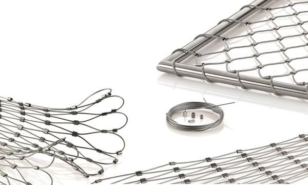 Boundary Wall Architectural Wire Mesh With Ferrule Rope 2.5 Mm Wire