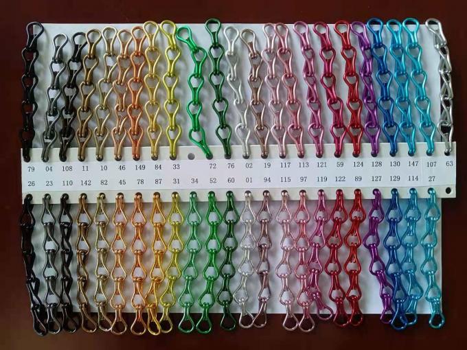 Decorative Anodized Aluminum Chain Link Curtain For Restaurant Partition